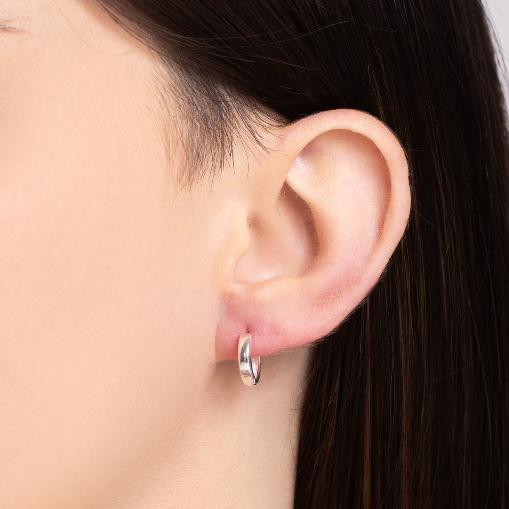 Styllus Semijoias - Argola Pequena de Prata 925 com Encaixe Liso (1,2 cm)