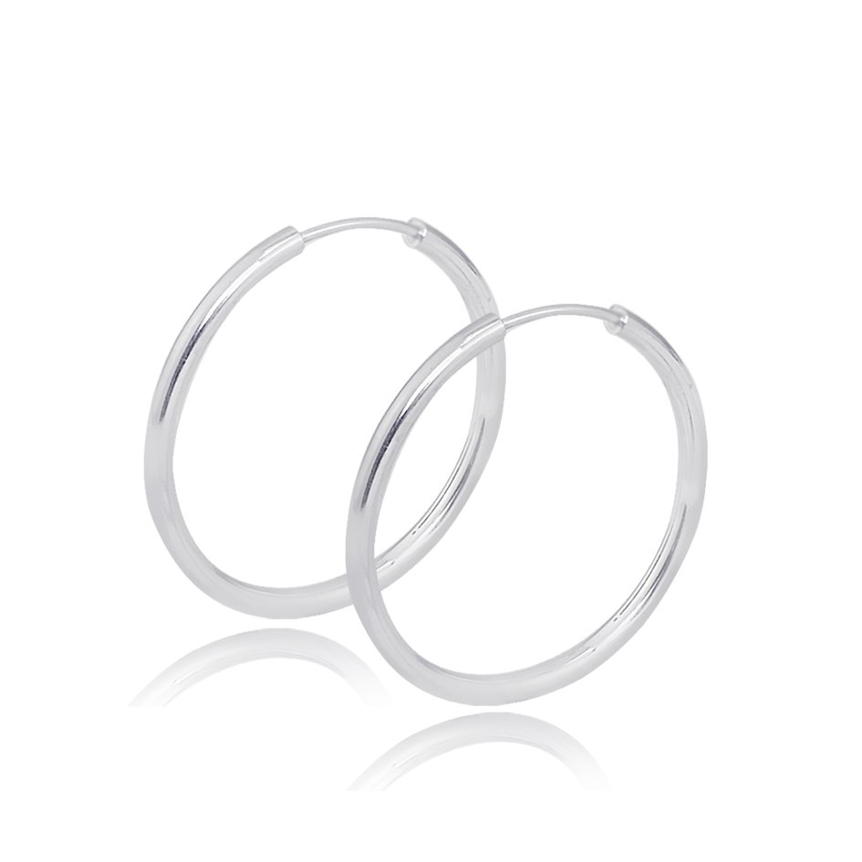 Styllus Semijoias - Argola de Prata 925 Encaixe Tubo Liso Médio (2,6cm)