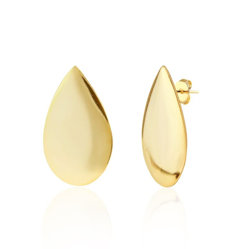 Styllus Semijoias - Brinco Pendurado Formato Gota Lisa Grande